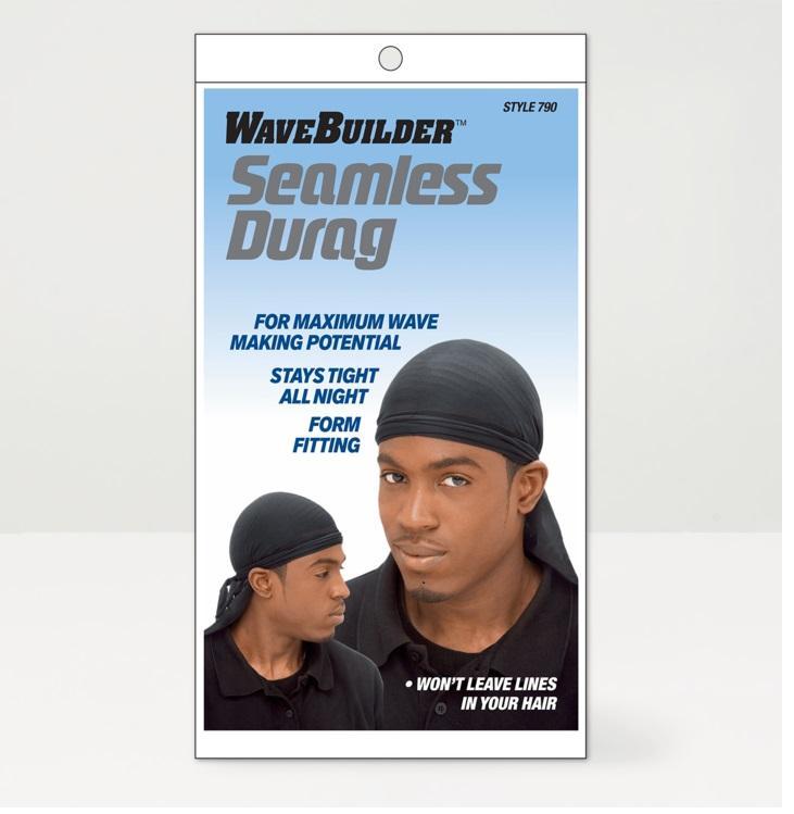 Wavebuilder Seamless Durag Black – Realistic Beauty